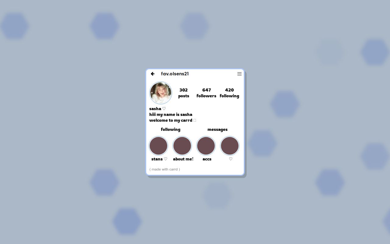 sasha’s carrd
